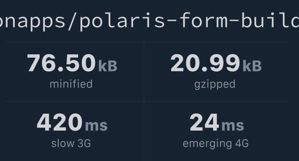 @additionapps/polaris-form-builder Bundlephobia