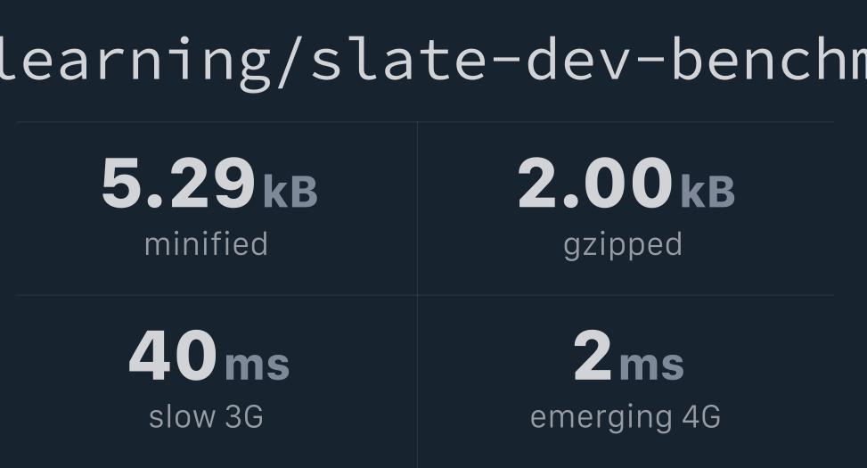 @advanced-learning/slate-dev-benchmark Bundlephobia