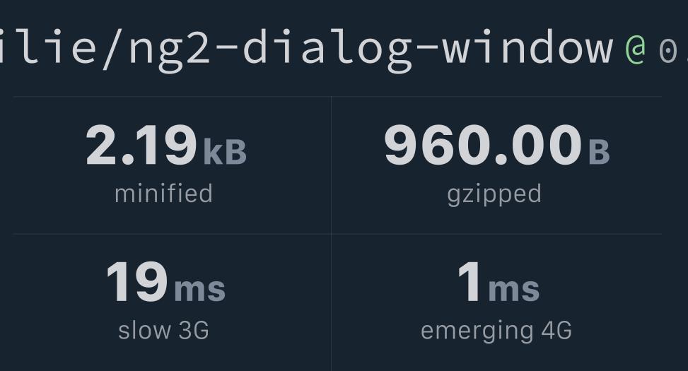 @agilie/ng2-dialog-window Bundlephobia