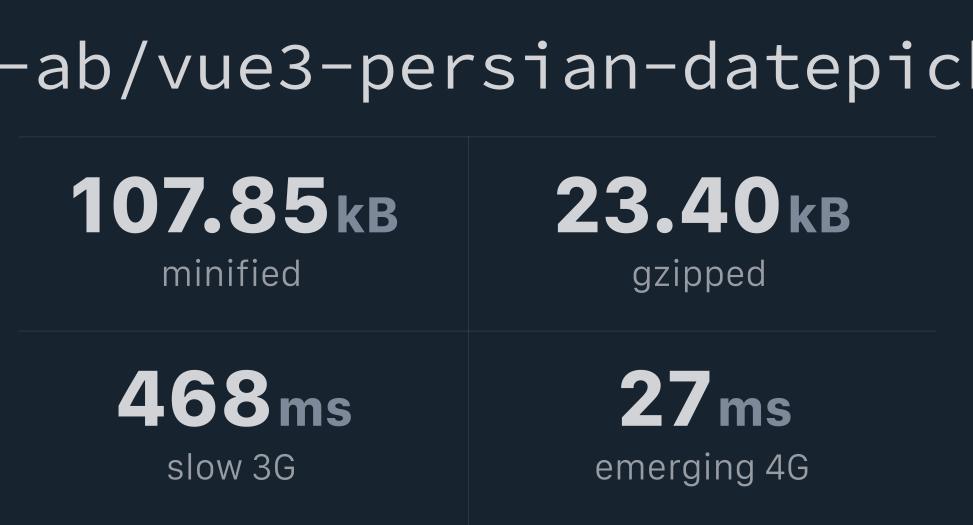 @alireza-ab/vue3-persian-datepicker Bundlephobia