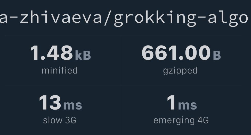 @anastasia-a-zhivaeva/grokking-algorithms Bundlephobia