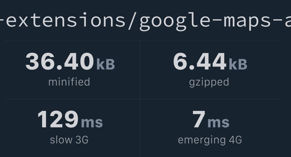 @angular-material-extensions/google-maps-autocomplete Bundlephobia