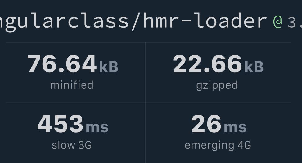 @angularclass/hmr-loader Bundlephobia