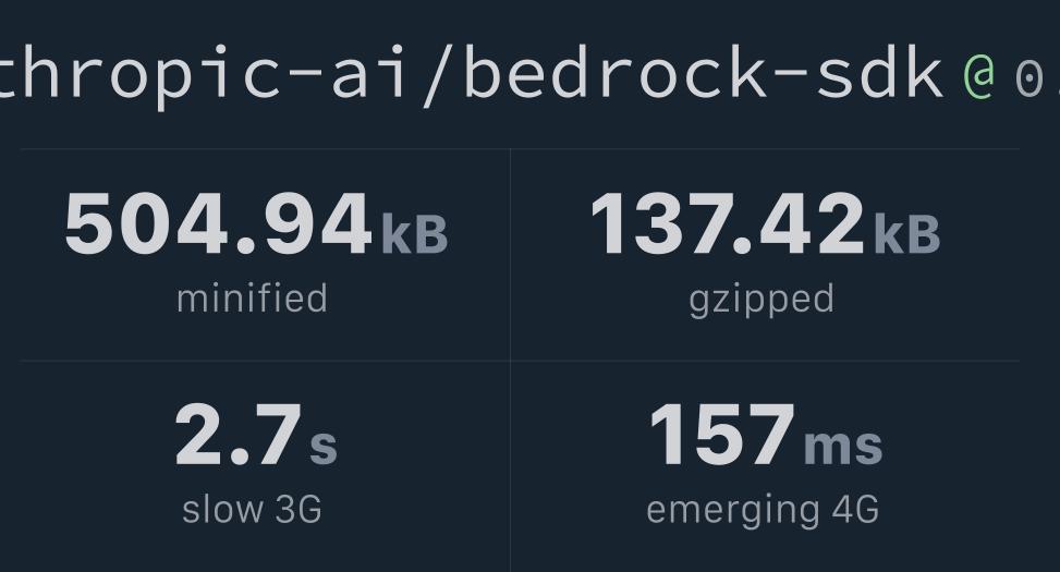 @anthropic-ai/bedrock-sdk Bundlephobia