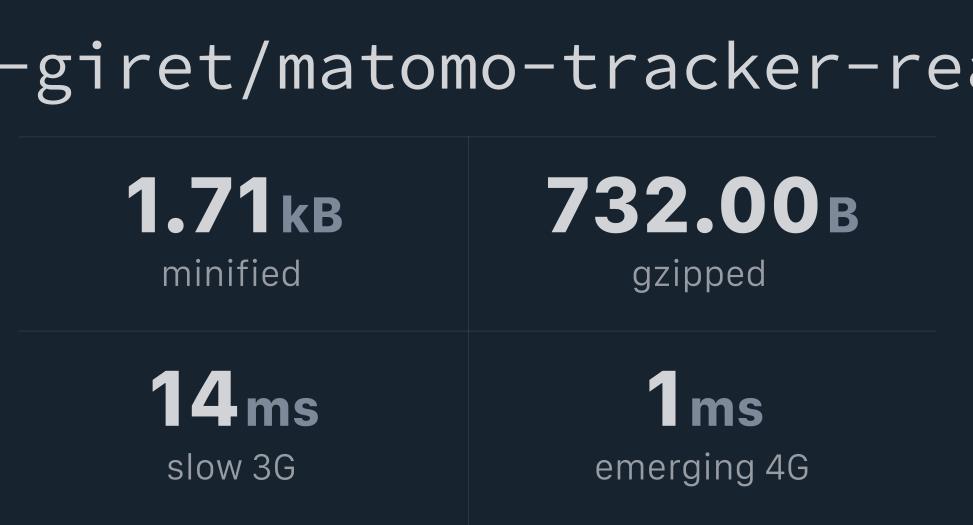 @antoine-giret/matomo-tracker-react Bundlephobia