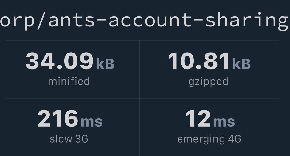 @antscorp/ants-account-sharing Bundlephobia