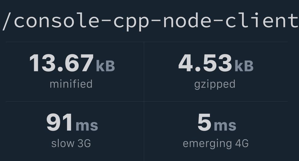 @apptec/console-cpp-node-client Bundlephobia