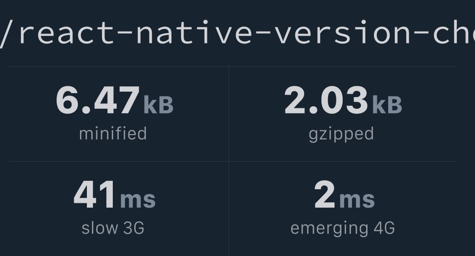 @arelstone/react-native-version-checker Bundlephobia