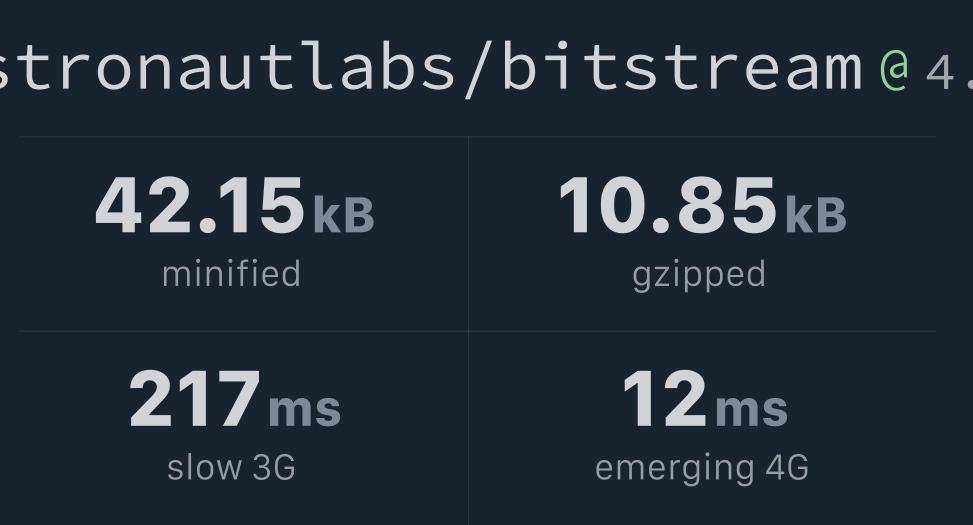 @astronautlabs/bitstream Bundlephobia