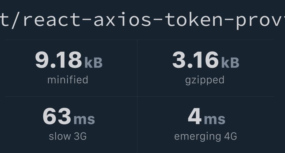 @atayahmet/react-axios-token-provider Bundlephobia