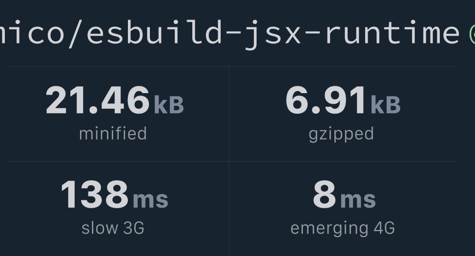 @atomico/esbuild-jsx-runtime Bundlephobia