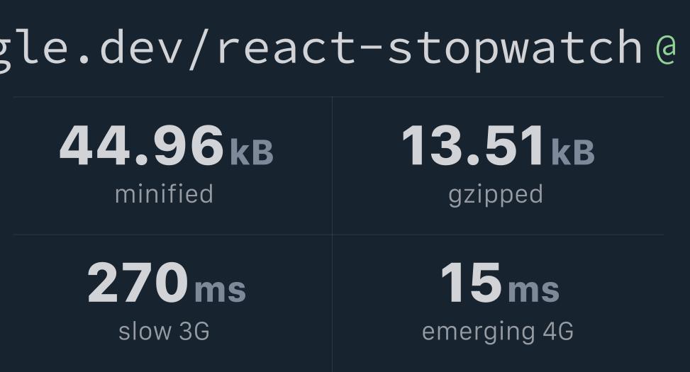 @bangle.dev/react-stopwatch Bundlephobia