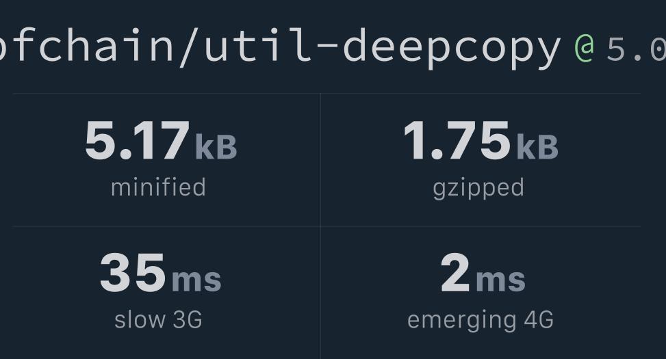 @bfchain/util-deepcopy v5.0.0 Bundlephobia