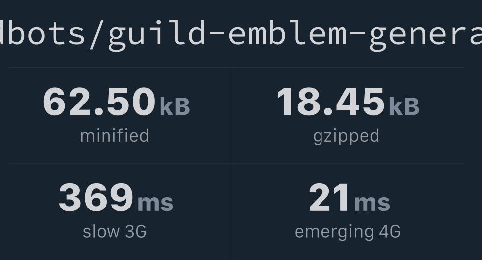 @blizzardbots/guild-emblem-generator Bundlephobia