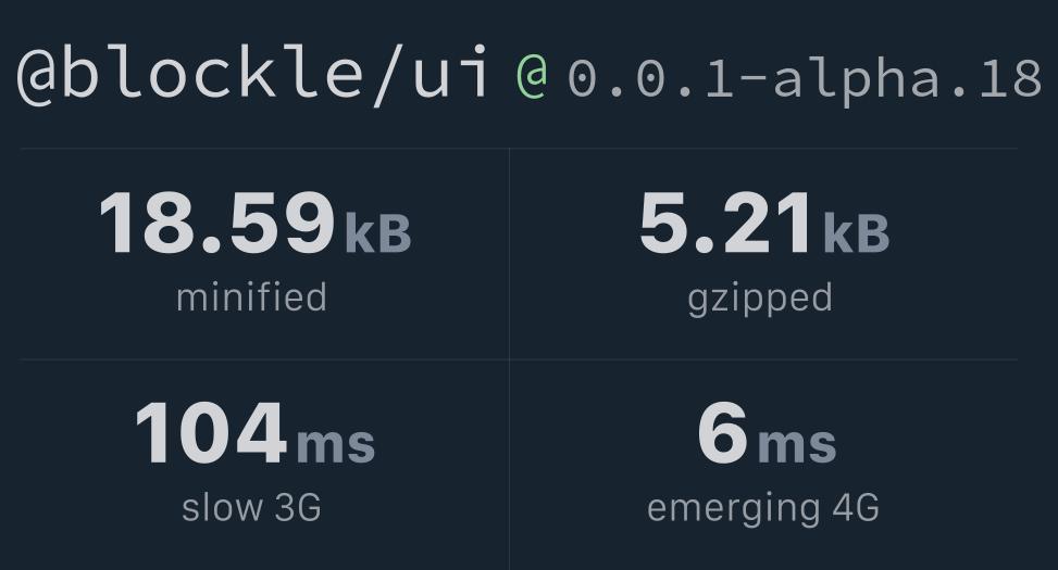 @blockle/ui Bundlephobia