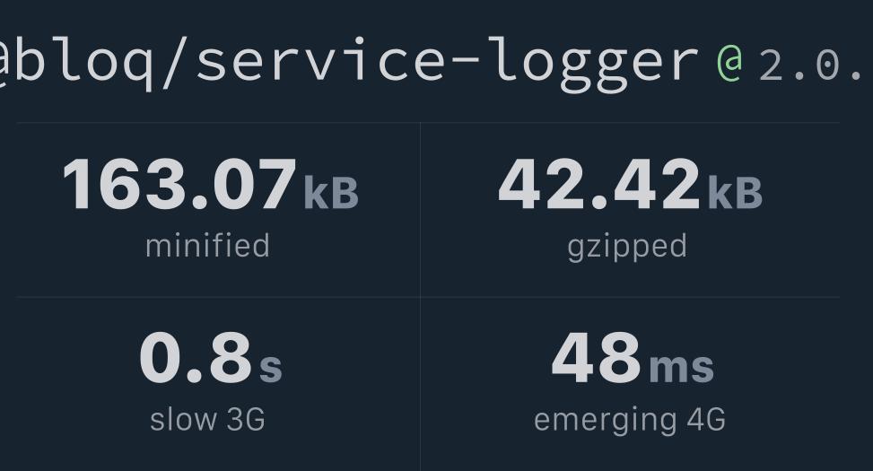 @bloq/service-logger Bundlephobia