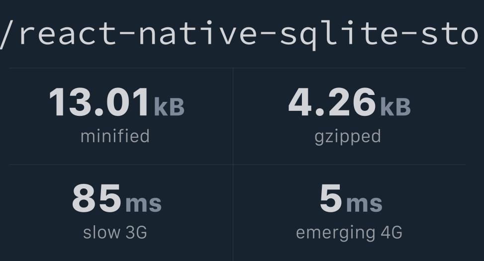 @boltcode/react-native-sqlite-storage Bundlephobia