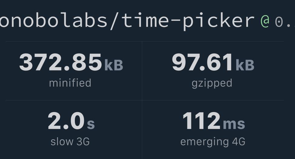 @bonobolabs/time-picker Bundlephobia