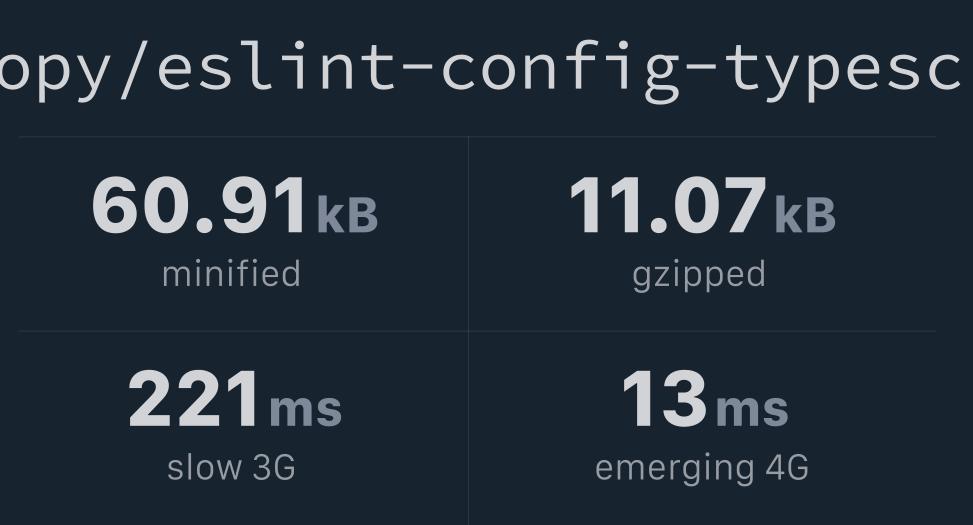 @bradgarropy/eslint-config-typescript Bundlephobia