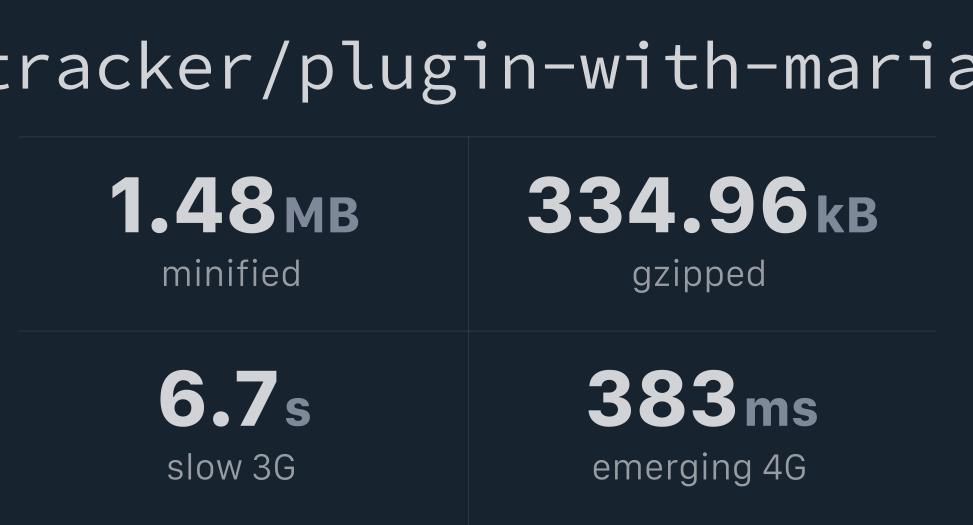 @build-tracker/plugin-with-mariadb Bundlephobia