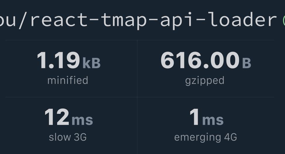 @canmou/react-tmap-api-loader Bundlephobia