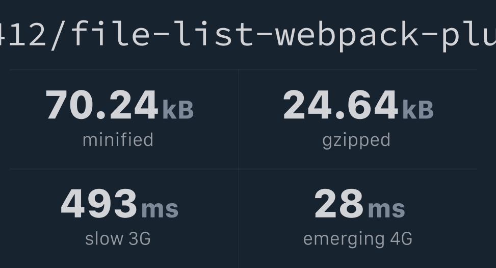 @chatoo2412/file-list-webpack-plugin Bundlephobia