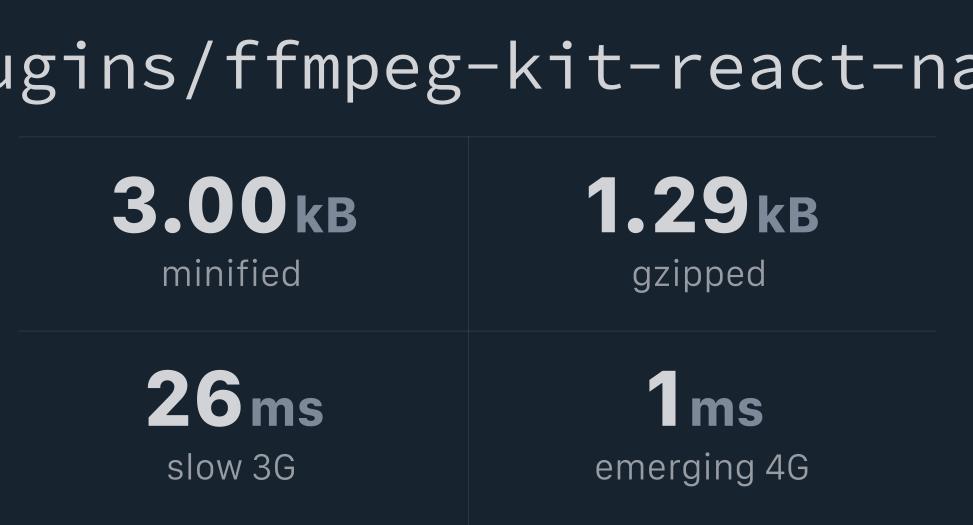 Config Plugins Ffmpeg Kit React Native Bundlephobia