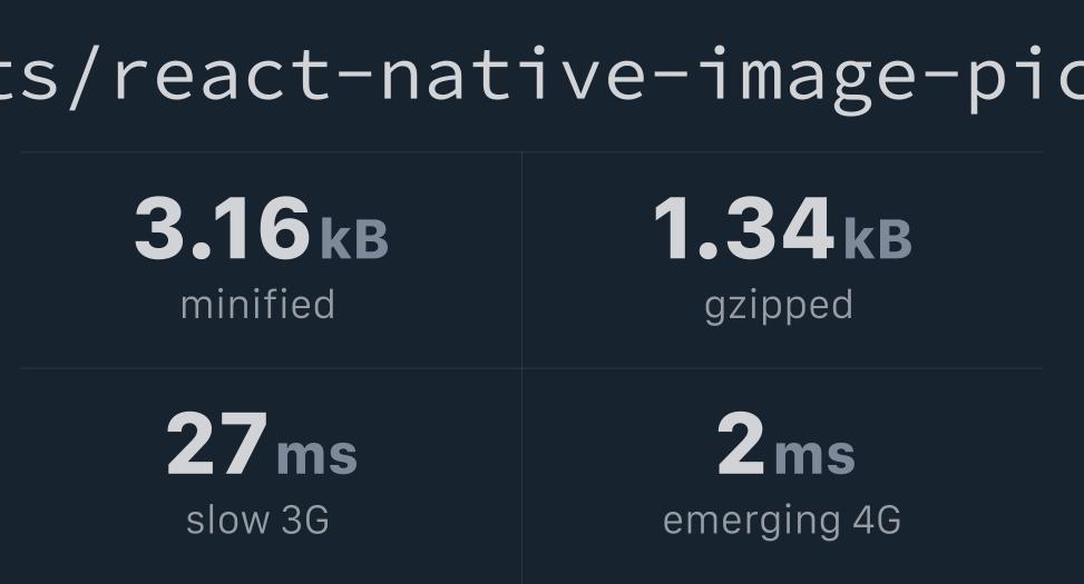 @connectedbits/react-native-image-picker Bundlephobia