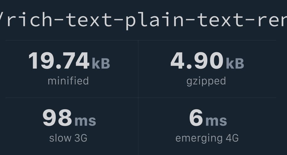 @contentful/rich-text-plain-text-renderer Bundlephobia