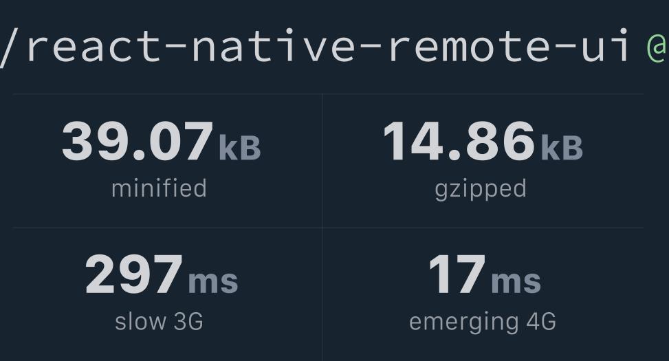 @d11/react-native-remote-ui v0.2.0 Bundlephobia