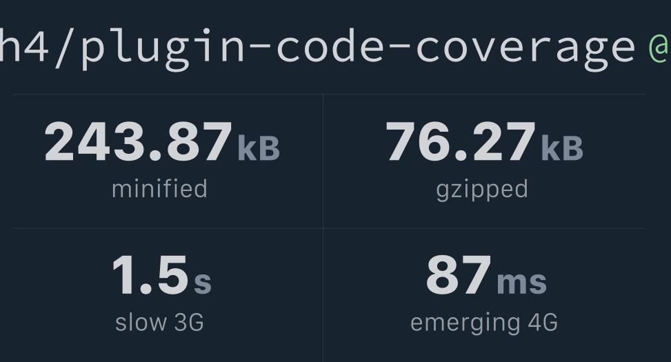 Dash4 Plugin Code Coverage Bundlephobia