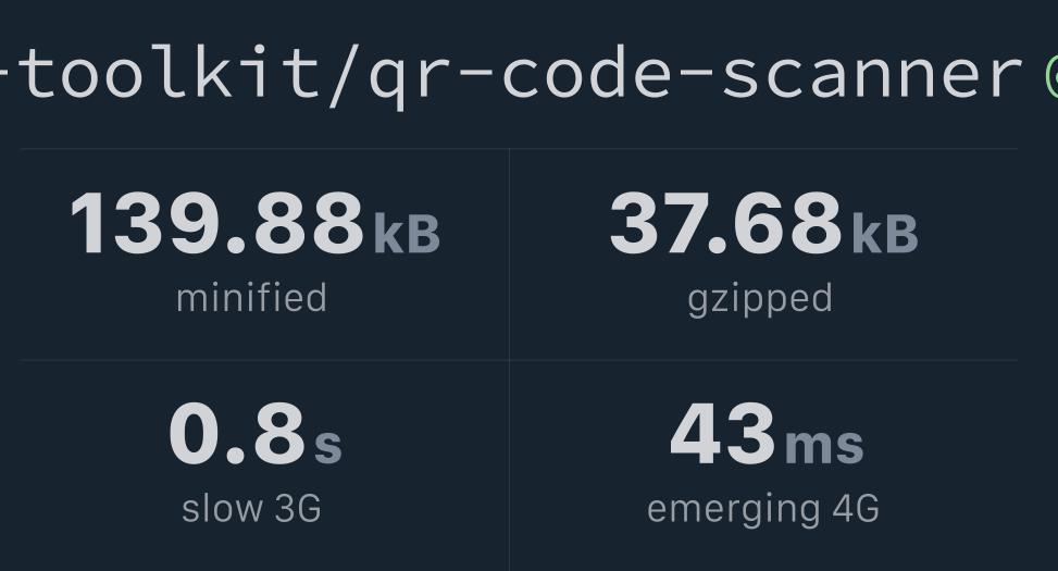 @dbp-toolkit/qr-code-scanner Bundlephobia