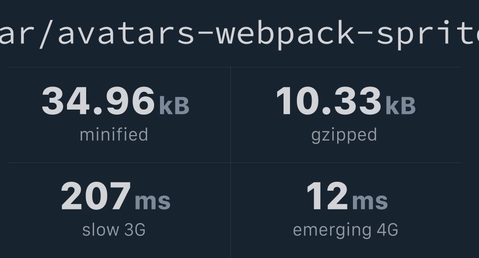 @dicebear/avatars-webpack-sprites Bundlephobia