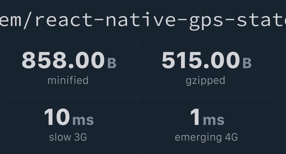 @digidem/react-native-gps-state Bundlephobia
