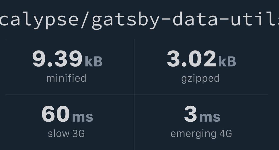 @docpocalypse/gatsby-data-utils Bundlephobia