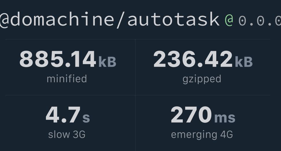@domachine/autotask Bundlephobia