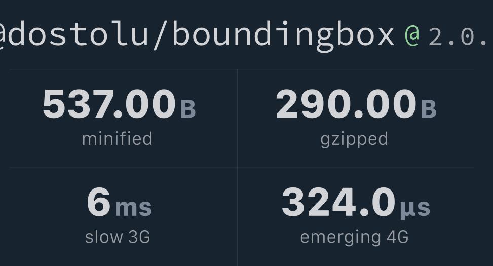 @dostolu/boundingbox v2.0.0 Bundlephobia
