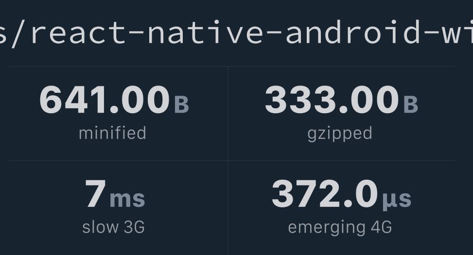 @elselabs/react-native-android-wifi v0.0.42 Bundlephobia