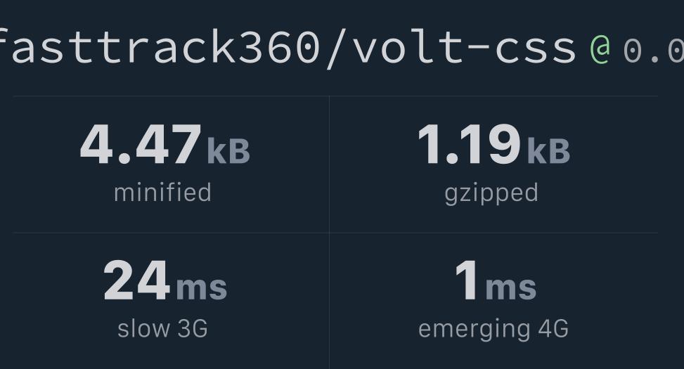 @fasttrack360/volt-css Bundlephobia