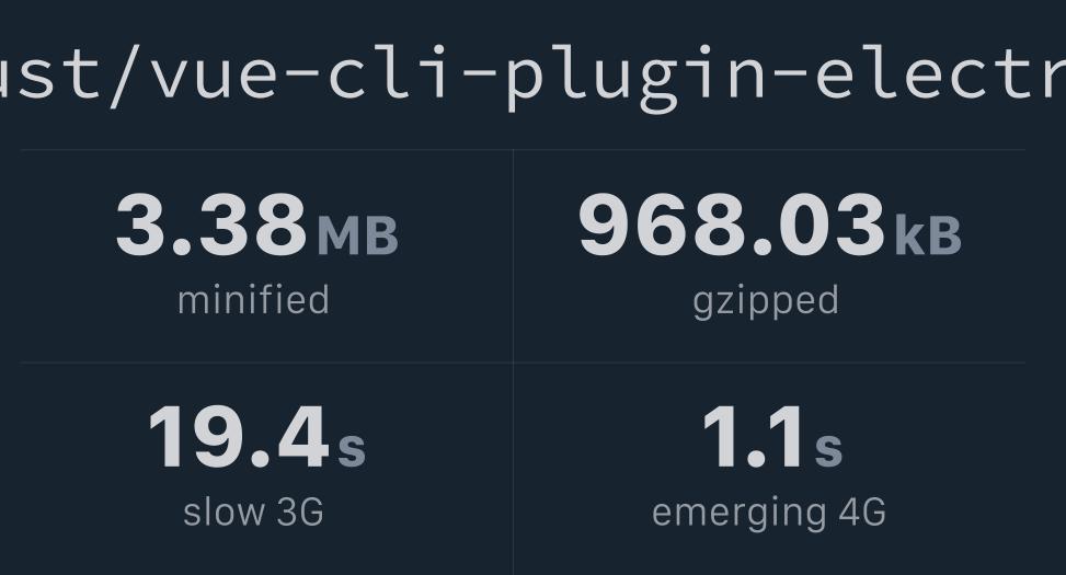 Firetrustvue Cli Plugin Electron Bundlephobia
