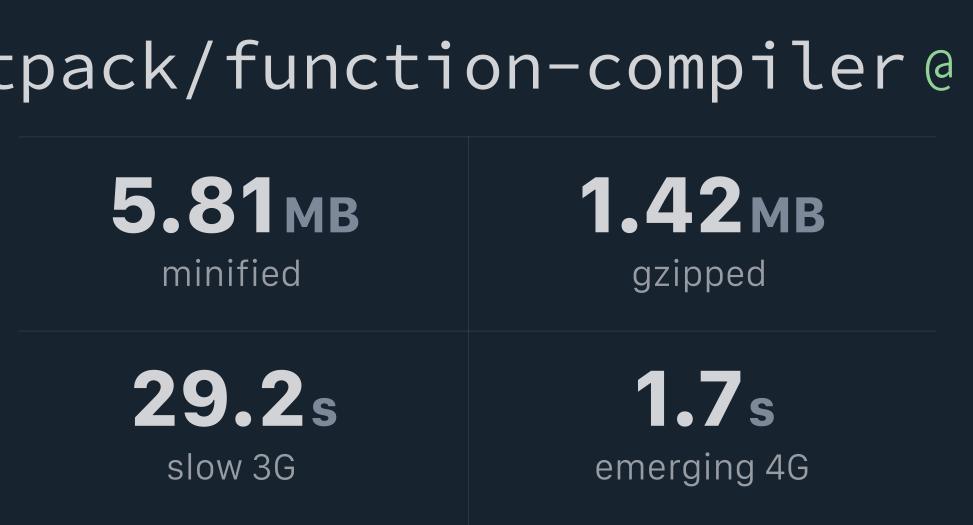 @flatpack/function-compiler Bundlephobia