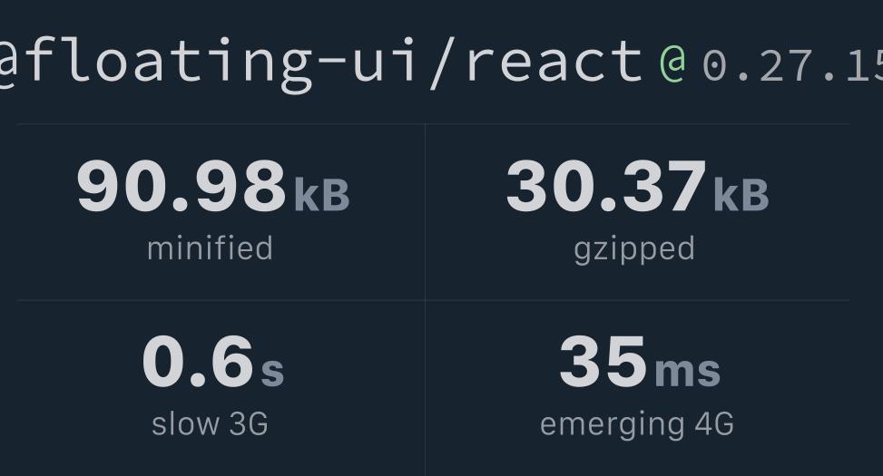 Floating Ui React Bundlephobia