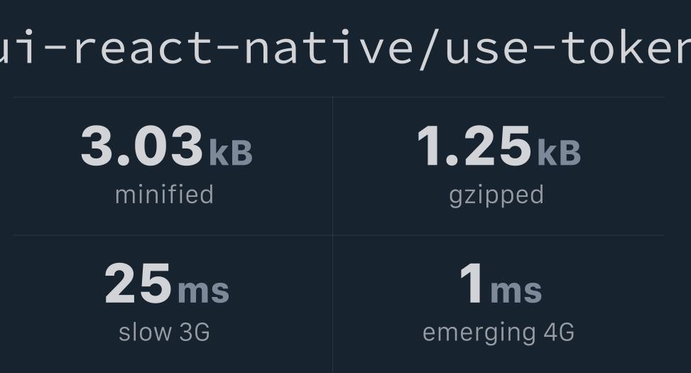 @fluentui-react-native/use-tokens Bundlephobia