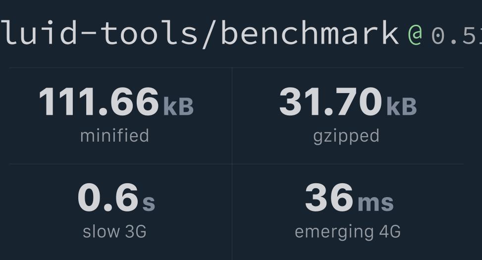 @fluid-tools/benchmark Bundlephobia