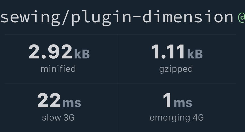 @freesewing/plugin-dimension Bundlephobia