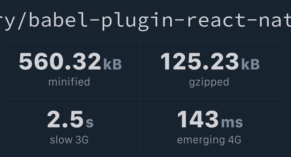 @fullstory/babel-plugin-react-native Bundlephobia