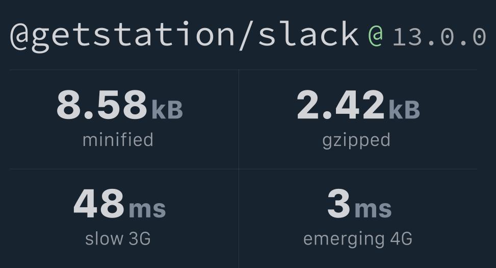 @getstation/slack Bundlephobia