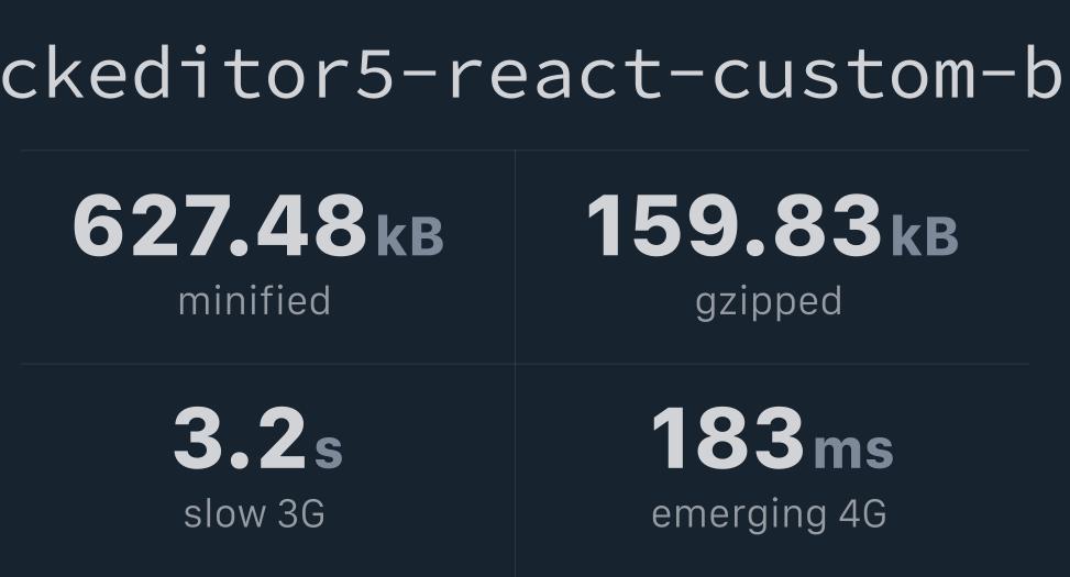 Gferrandckeditor5 React Custom Build Bundlephobia 0452