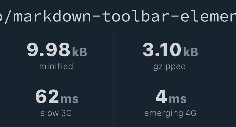 @github/markdown-toolbar-element v1.3.1 Bundlephobia