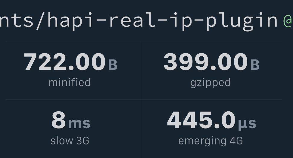 @glints/hapi-real-ip-plugin Bundlephobia